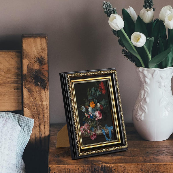 upsimples 5x7 Picture Frame with Real Glass, 2 Pack Ornate Vintage Pic – Upsimples Direct