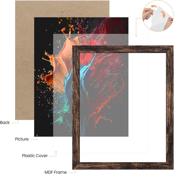 upsimples 8x10 Picture Frame, Wall Gallery Photo Frames with Engineere – Upsimples Direct