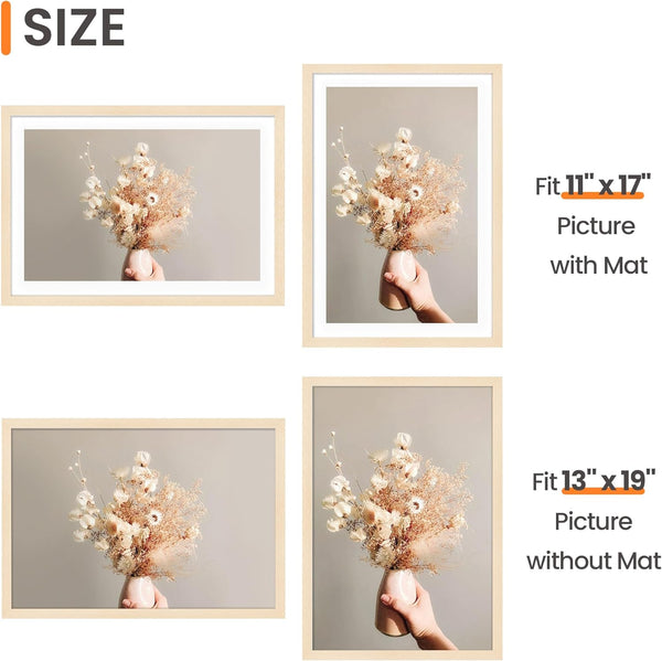 Sindcom 13x19 Picture Frame 3 Pack, Poster Frames with Detachable Mat ...